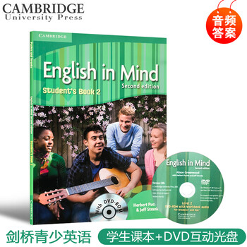 原版剑桥English In Mind 青少英版第二版 KET/PET英语等级考试教材 2级别（单课本附DVD-ROM）