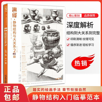 2021演绎静物结构与大关系2 静物结构基础入门临摹教材 主题教学蔡龙 辽宁美术出版社