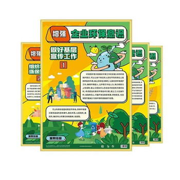 2022年六五世界环境日主题 人与自然和谐共生宣传用品. ZAG0170-增强企业环保意识宣教挂图