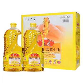 【鲁花2.5L*2】鲁花 食用油 5S压榨一级花生油2.5L*2桶 礼盒装【行情 报价 价格 评测】-京东