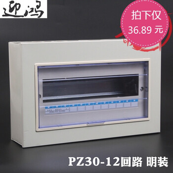 明装铁体强电箱12路箱十二回路12#配电箱空开漏电PZ30箱tt【图片 价格 品牌 报价】-京东