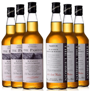 【派斯顿（PASSTON）*】派斯顿（PASSTON）原瓶进口 苏格兰威士忌洋酒40°烈酒 雪莉风味 威士忌六支装【行情 报价 价格 评测】-京东