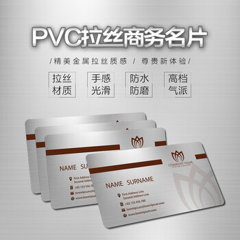 智络（zhiluo）名片制作 高档名片制作 名片设计制作 PVC名片 透明名片 名片定制 拉丝 200张