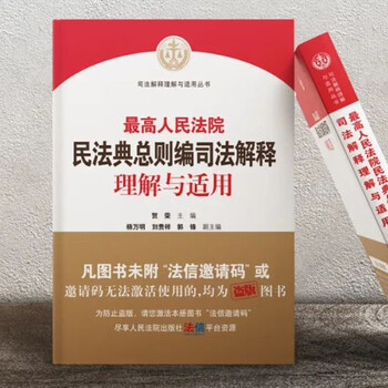 现货官方正版2022最高人民法院民法典总则编司法解释理解与适用 贺荣 杨万明 刘贵祥 郭锋 审判实践解读民法典总则编司法解释