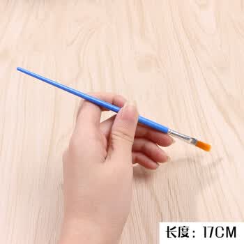 姒桀儿童复活节彩蛋diy卡通彩绘手绘仿真蛋壳幼儿手工玩具 蓝色扁头笔刷10个