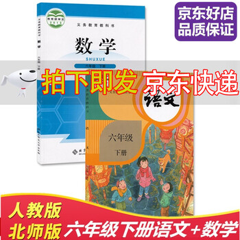 【全新正版】2022适用小学六年级下册语文数学人教版北师版北师大版六年级语文数学下册课本教材教科书6六下语文数学