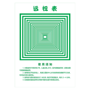 近视宣传画海报挂图保护视力远视表远视图眼睛视力训练图墙贴画覆膜贴纸SCH SCH117 远视表 60*40厘米 PP覆膜贴纸