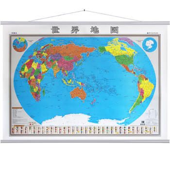 【中英文版】2022年 世界地图 1.4米*1米 防水覆膜 商务办公学习挂图