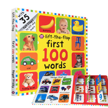 100个单词启蒙 翻翻书 英文原版First 100 Words儿童英语图解字典 图画单