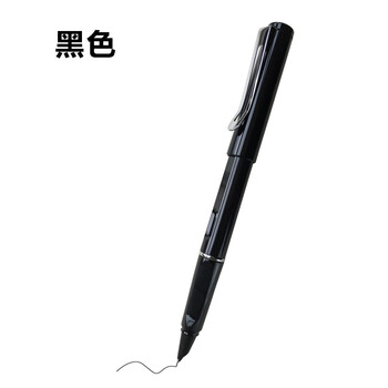 苏拉达钢笔铱金钢笔墨水笔明尖学生用书写钢笔签字笔-黑色