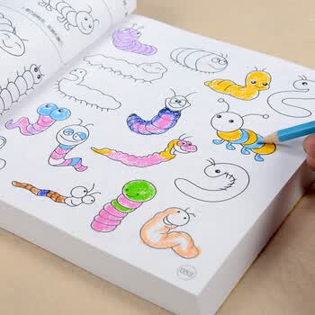 简笔画5000例 幼儿童简笔画大全宝宝涂色书小孩学画画书绘画册美术书入门教程教师用书教材