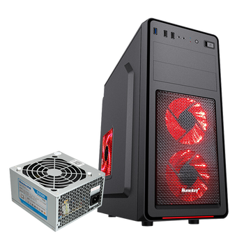 航嘉（Huntkey） 睿智S/MAX/GX400X 组装电脑ATX主机箱 台式游戏支持大板光驱背线 航嘉BU560+航嘉GS500额定 ...