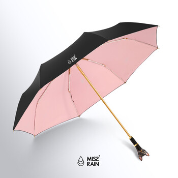 Missrain创意伞柄猫头伞黑胶太阳伞防晒防紫外线晴雨两用女遮阳伞礼品伞