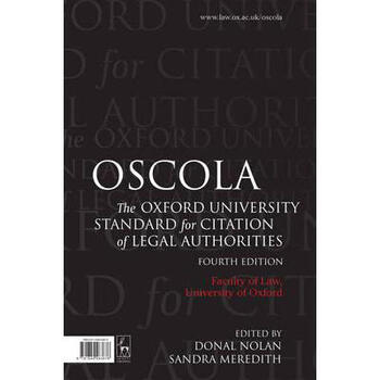 Oscola: The Oxford University Standard for C...