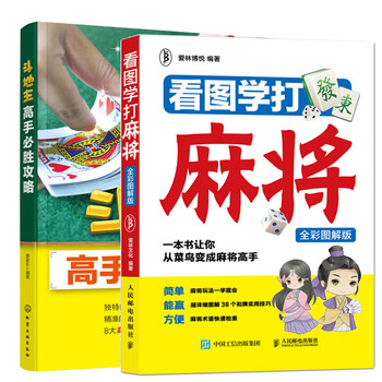看图学打麻将 全彩图解版+斗地主高手必胜攻略 麻将实战打法战术规则 零基础新手学打麻将的书籍