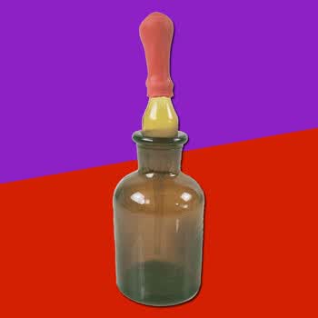 棕色玻璃滴瓶 茶色胶头滴管 红皮头 初中化学实验器材 教学仪器 125mL 125毫升