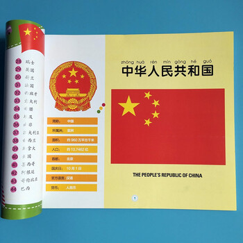 儿童认国旗 世界各国国徽标志手册大全 0 2-3-4-5-6-7岁宝宝启蒙认知学习图画书 幼儿园小班中班大班学前班一年级儿童看图趣味科普地理小百科课外阅读图书籍亲子读物 小孩子大图大字我爱读婴幼儿绘本