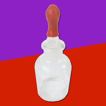 透明玻璃滴瓶 白色胶头滴管 红皮头 初中化学实验器材 教学仪器 60mL 60毫升