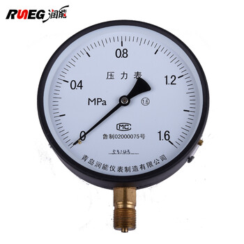 润能普通压力表Y150气压表水压表 螺纹压力表规格齐全 0-1.6Mpa【图片 价格 品牌 报价】-京东