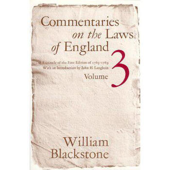Commentaries on the Laws of England, Volume ...