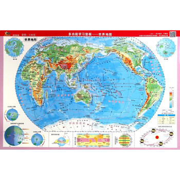 多功能学习垫板(世界地图1:860000000)