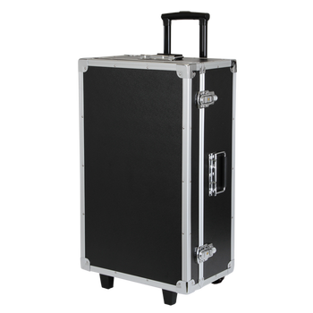 驰明 便携滑轮拉杆箱 铝合金工具箱 五金家用安装维修箱 仪器设备箱 全屋定制工具收纳箱 模型运输箱 030黑色拉杆空箱配隔板 ...