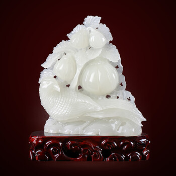 WMCK天然白玉喜鹊闹摆件 子孙万代福寿家庭摆设商务礼品 附证520礼物1 品 附证书【图片 价格 品牌 报价】-京东