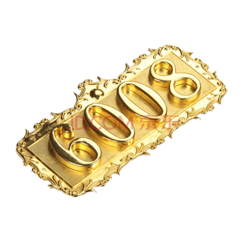 金属门牌号码 小区门牌号 酒店房间号码牌数字牌 定制号码牌 金色金属4位数门牌