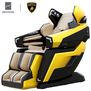 BODYFRIEND 兰博基尼 豪华真皮按摩椅全自动多功能太空舱全身家用电动4D按摩椅 黄色 LBF-750【图片 价格 品牌 报价】-京东