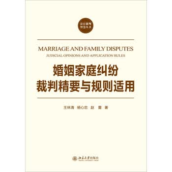交通事故责任纠纷裁判精要与规则适用 婚姻家庭纠纷裁判精要与规则适用