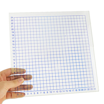 演示用面积测量器 24*24cm 1厘米透明小方格 小学数学教具 教学仪器