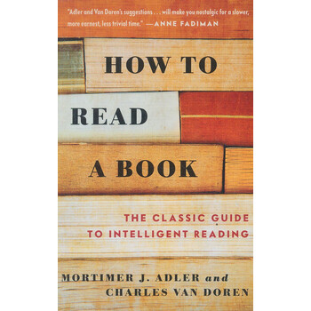 如何阅读一本书 英文原版 How to Read a Book 莫提默艾德勒 阅读方法 读书方法 