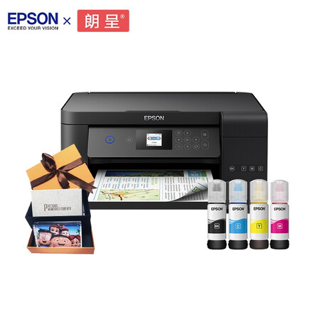 【爱普生L4168&墨水相册套装】爱普生（EPSON）L4168墨仓式品质款 彩色无线多功能一体机 四色墨水 朗呈DIY相册套装【行情 报价 ...