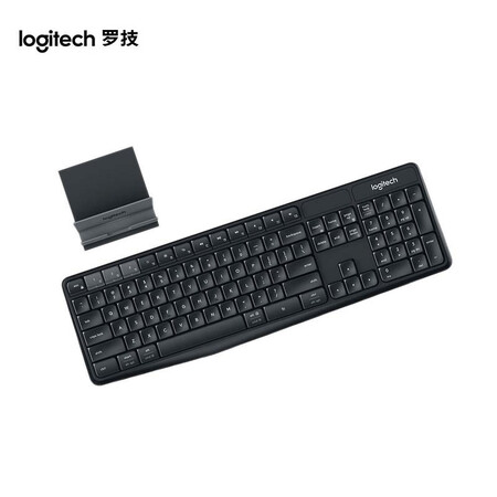 【罗技k375s】罗技(Logitech) K375s 无线轻音键盘 全尺寸 蓝牙优联连接 兼容Mac/win/安卓设备切换 商用办公键盘含 ...