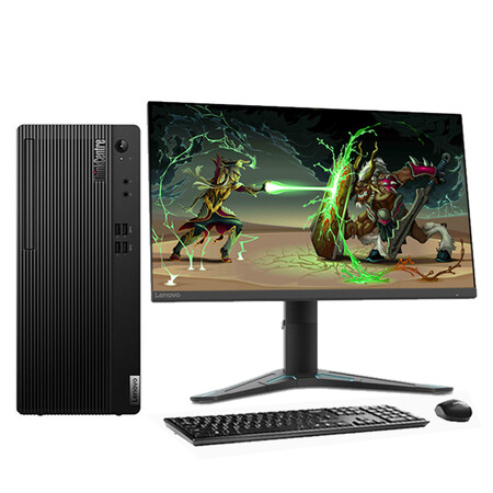【联想E77】联想 ThinkCentre E77台式电脑 I5-10400F/16G/1T+256GSSD双硬盘/2G独显/拯救者G27 ...