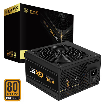 【大水牛GX550铜牌电源】大水牛（BUBALUS）额定550W GX550游戏电脑电源（80PLUS铜牌/单路42A/主动式PFC/温控 ...