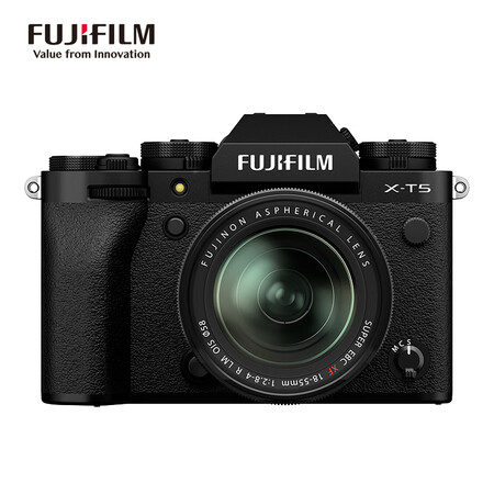 【富士X-T5】富士（FUJIFILM）X-T5/XT5 微单相机 套机（18-55mm) 4020万像素 7.0档五轴防抖 6K30P 经典机械拨盘 黑色【行情 报价 价格 评测】-京东