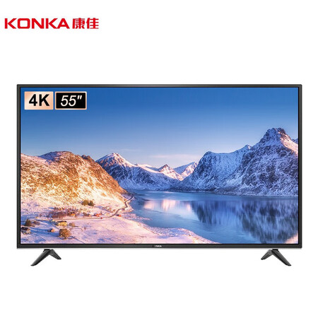 康佳（KONKA）电视 LED55G30UE 人工智能HDR 4K超高清全面屏55英寸智能电视 55英寸 黑色【图片 价格 品牌 报价】-京东