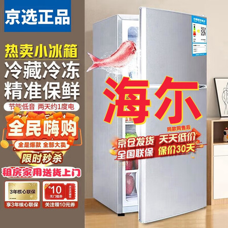 UHFV小冰箱一级节能省电迷你出租房家用小型双开门冷藏冷冻汽车用冰箱 一级_118标准款 家用 45升【图片 价格 品牌 报价】-京东