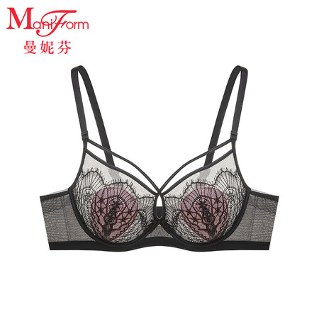 【曼妮芬（Maniform）20840624】曼妮芬大胸显小性感轻薄单层围女士内衣文胸蕾丝胸罩【行情 报价 价格 评测】-京东