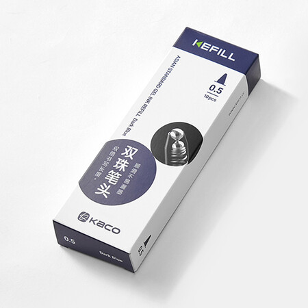 【KACOK1622-亚规中性笔芯 Kefill替换笔芯蓝黑色】【开学必备】KACO亚规双倍书写长度按动中性笔芯0.5mm双球珠子弹头签字笔替 ...