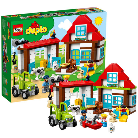 乐高LEGO 大颗粒得宝系列 2-5岁益智立体拼装积木玩具 男孩礼物 火车 火车轨道益智 10869乐趣开心农场【图片 价格 品牌 报价】-京东