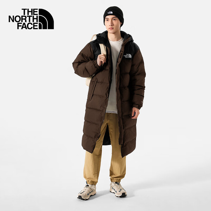 【北面（The North Face）NF0A832J】The North Face北面羽绒服男户外700蓬鹅绒中长款保暖外套832J 棕色 ...