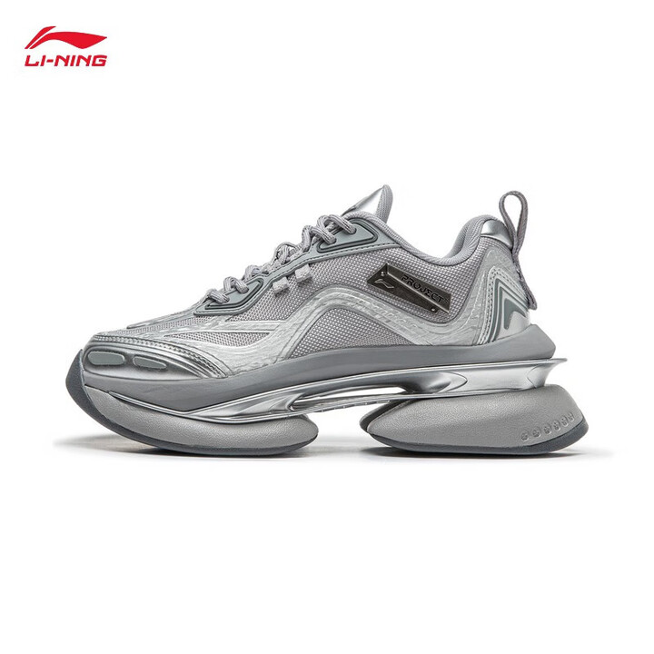 李宁（LI-NING）PROJECT · 灵空丨休闲鞋女鞋新款低帮透气潮流复古运动鞋 银色-5 35【图片 价格 品牌 报价】-京东