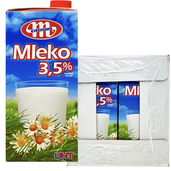 妙可维（Mlekovita）全脂纯牛奶1L*12盒/箱 波兰进口 奶泡茶饮早餐奶烘焙奶 妙可安缘全脂纯牛奶1L*6盒【图片 价格 品牌 报价】-京东