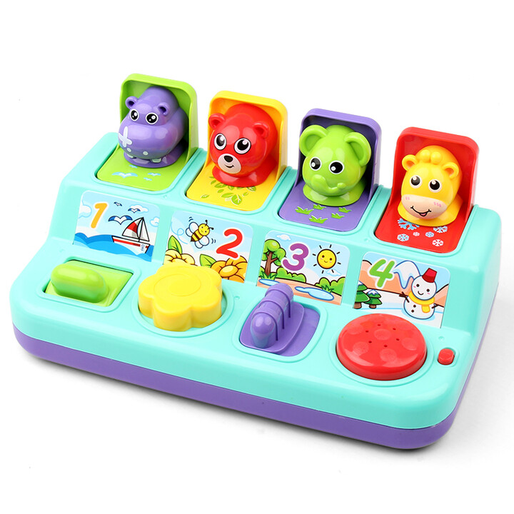 幼儿早教弹出式玩具开关按键弹弹乐躲猫猫宝藏吃惊盒 迷森绿灯光提示+音效鼓励【图片 价格 品牌 报价】-京东