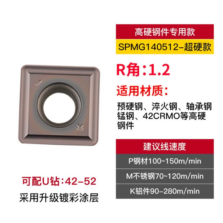 山慕U钻刀片SP快速暴力钻spmg060204刀片不锈钢耐磨原装数控刀粒 SPMG140512-超硬款【图片 价格 品牌 报价】-京东