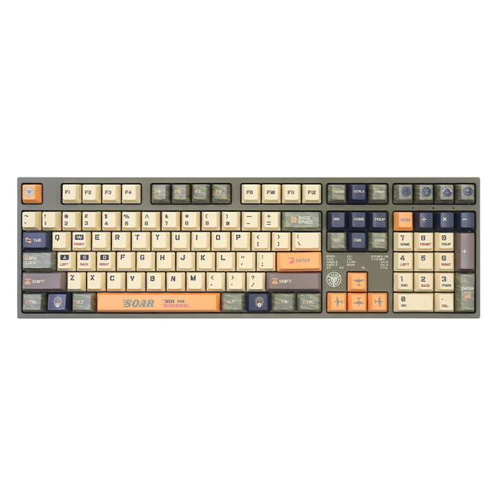 【阿米洛108键】阿米洛（Varmilo）勇士翱翔系列VA108键有线款机械键盘 德国cherry茶轴 办公键盘 送礼键盘 键盘机械 无灯 ...