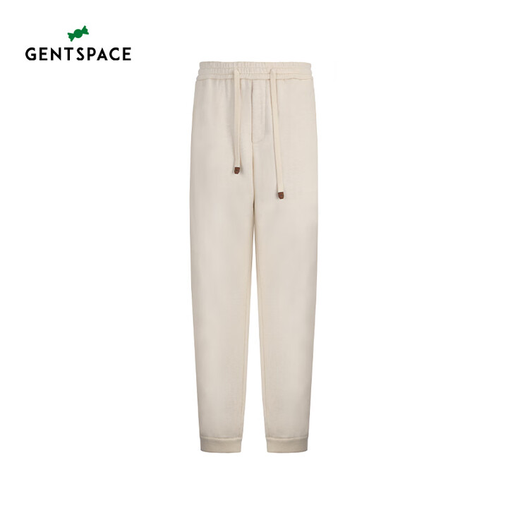 GENTSPACE男士卫裤2024秋冬新款潮流宽松舒适运动束脚卫裤男运动裤子 米白色 米白 含98棉 2牦牛 M【图片 价格 品牌 报价】-京东