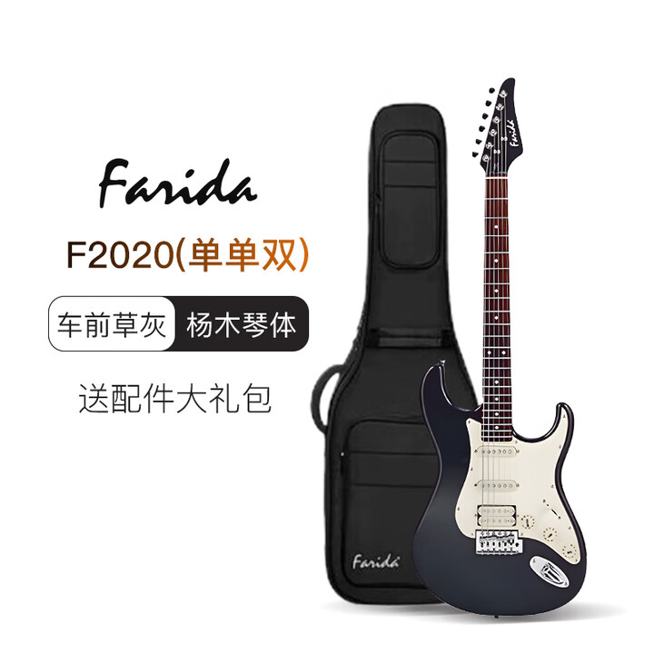 法丽达（Farida）F2020初学者入门单摇ST电吉他单单双拾音器电吉他 F2020丨单单双丨车前草灰【图片 价格 品牌 报价】-京东